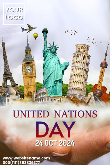 White United Nations Day Poster Template | PosterMyWall