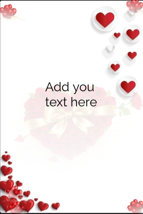 White Valentine's background Template | PosterMyWall