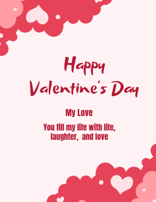 White Valentine's Day 2026 Flyer (us Letter) Template | PosterMyWall