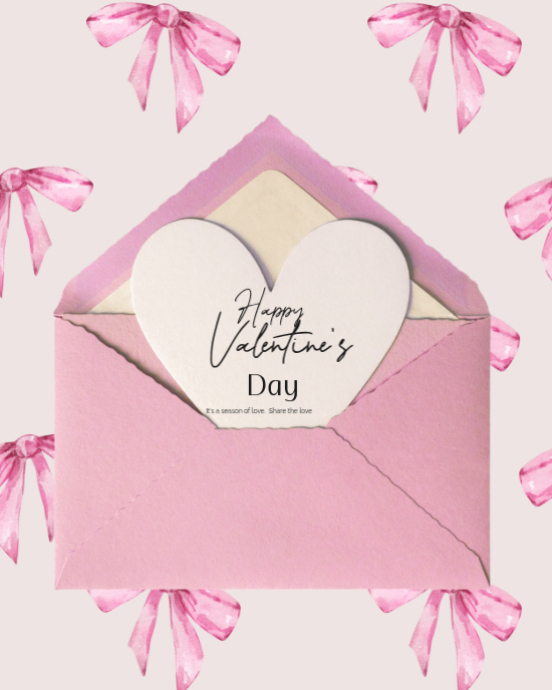 White Valentine's Day Instagram Portrait Template | PosterMyWall