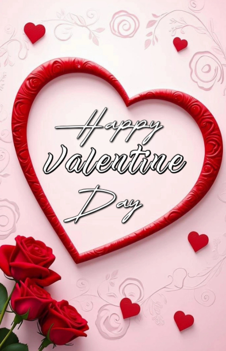 White Valentine's Day Tabloid Template | PosterMyWall