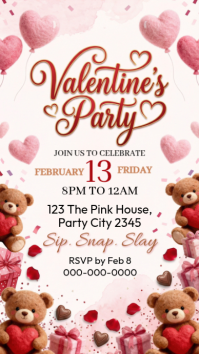 White Valentine's Night Party Instagram Story Template | PosterMyWall