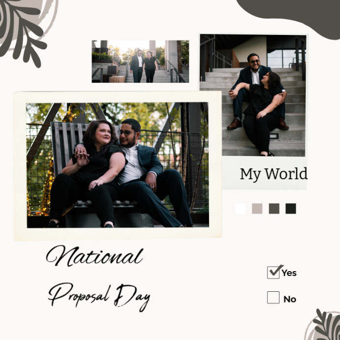 Plantilla de White Vintage A Perfect Proposal Instagram Post | PosterMyWall