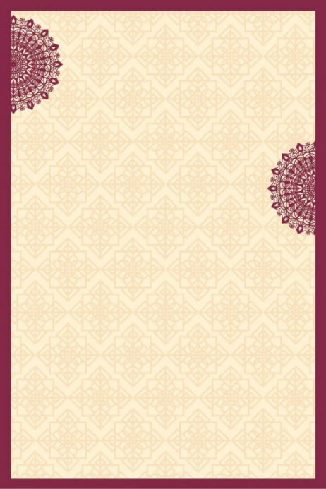 White Vintage Burgundy And Cream Mandala Pattern Background Poster ...