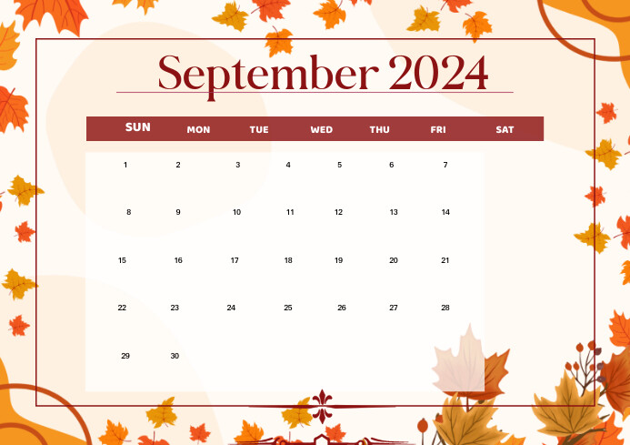 Plantilla de White Vintage Calendar September A4 | PosterMyWall