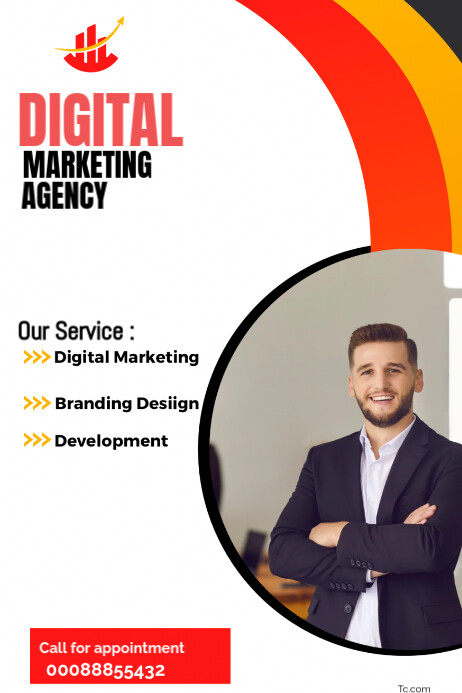 White Vintage Digital Marketing Poster Template | PosterMyWall