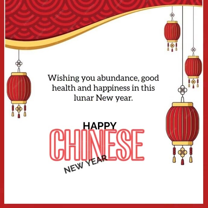 Plantilla de White Vintage Editable Chinese New Year Video Flyer 2025 ...