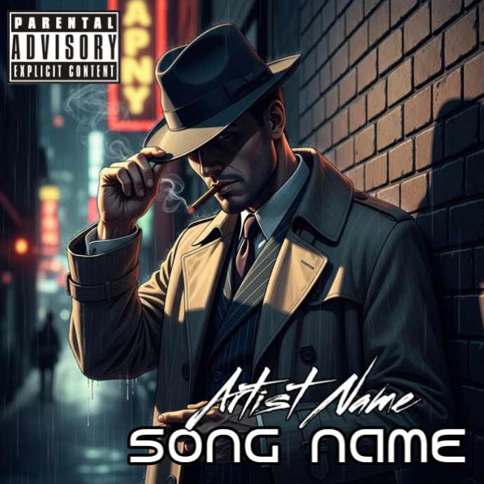 White Vintage Gangster Boy – Legacy Album Cover Template | PosterMyWall