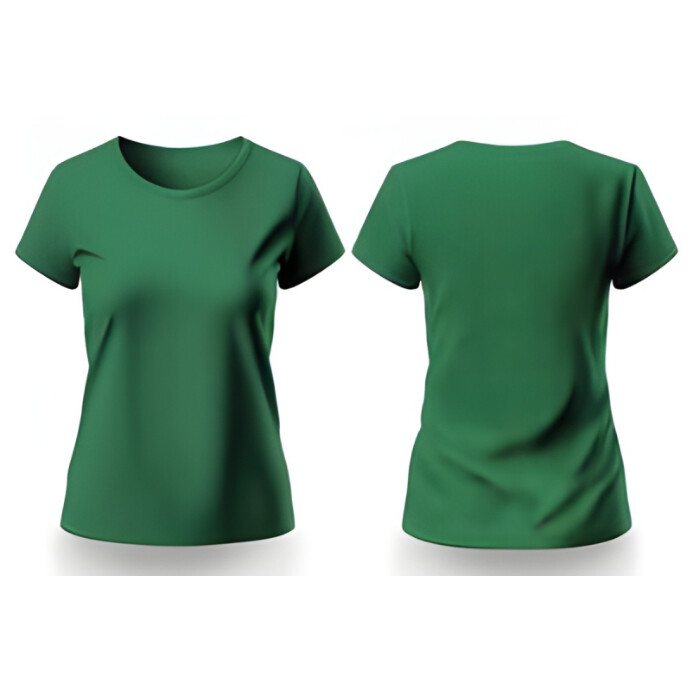 Copy of White Vintage Green Round Neck Mock Up T Shirt Design For Women ...