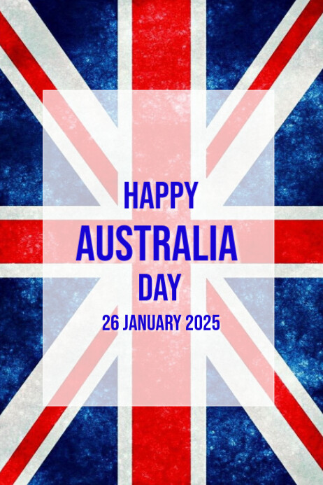 White Vintage Happy Australia Day Poster Template | PosterMyWall