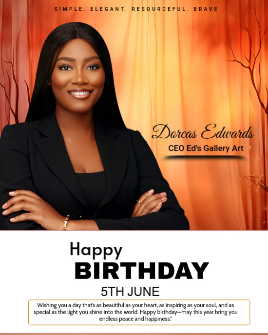 Copy of White Vintage Happy Birthday Flyer Design Instagram Portrait ...