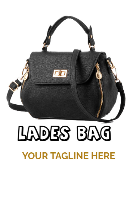 White Vintage Lades Bag Poster Templat | PosterMyWall