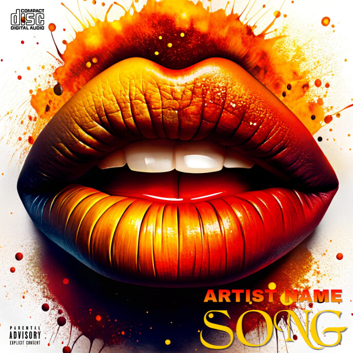 Copy of White Vintage Love Lips Song Mixtape Album Cover Art Album ...