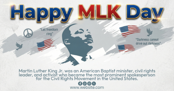 White Vintage Mlk Day Facebook Shared Image Template | PosterMyWall