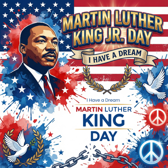 Plantilla de White Vintage Mlk Day Instagram Post | PosterMyWall
