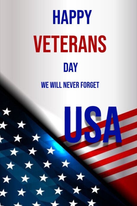 White Vintage Patriotic Tribute Poster Template | PosterMyWall