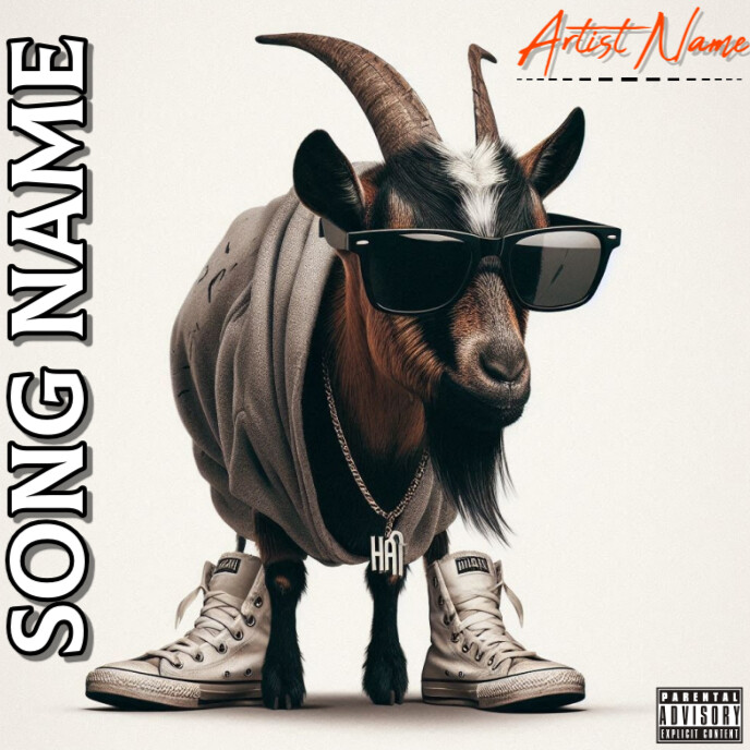 White Vintage Professional Goat Rap Music Cover Mixtape Cover Album ...