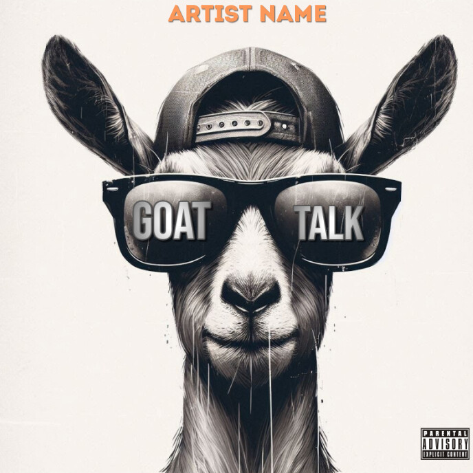 White Vintage Professional Goat Talk Rap Music Cover Mixtape Cover ...
