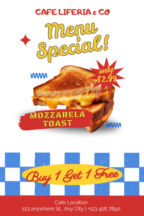 White Vintage Special Menu Food Design Poster Template | PosterMyWall