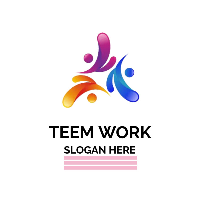 White Vintage Teem Work Logo Template | PosterMyWall