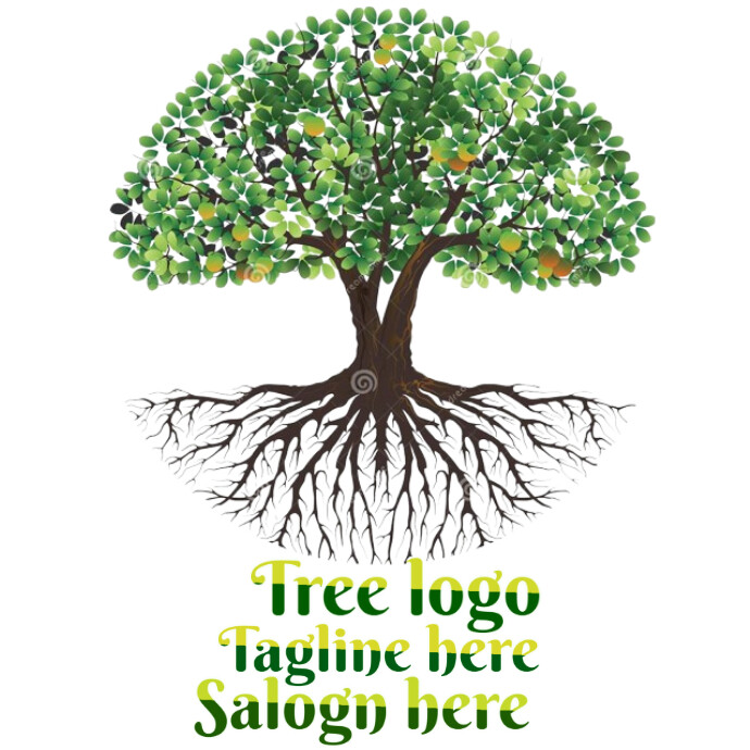 White Vintage Treee Logo Template | PosterMyWall