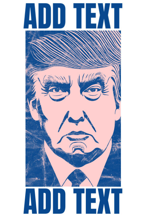 White Vintage Trump Tshirt Poster Design Template Free A3 | PosterMyWall