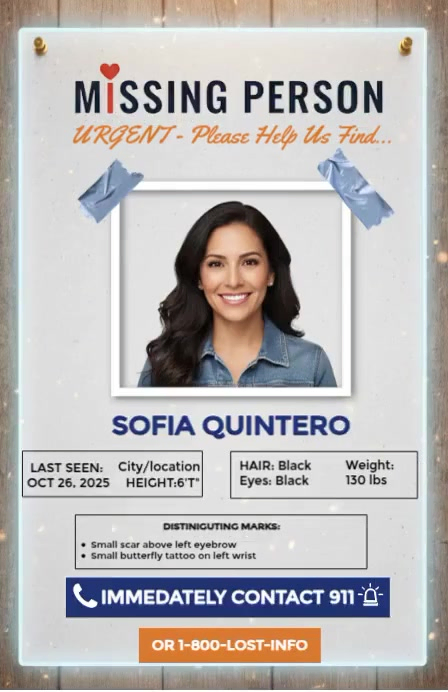 Plantilla de White Vintage Urgent Missing Person Template - Compassionate Photo Flyer A4 Tabloid ...