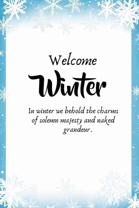 White Vintage Welcome Winter Poster Template | PosterMyWall