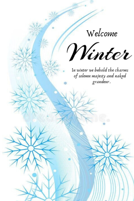 Copy of White Vintage Welcome Winter Poster | PosterMyWall
