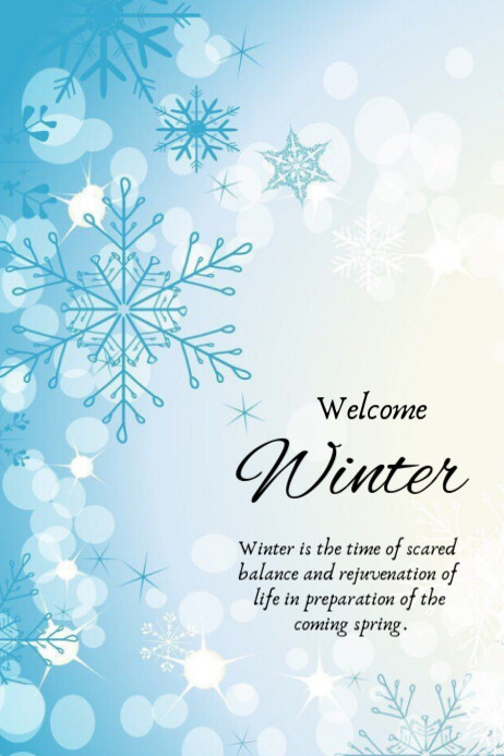 White Vintage Welcome Winter Poster Template | PosterMyWall