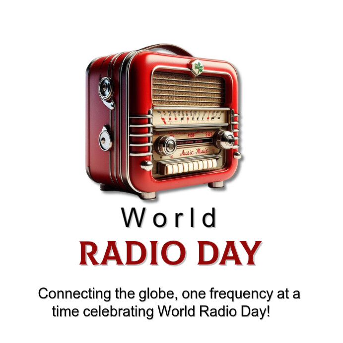 Copy of White Vintage World Radio Day Celebration Template Instagram ...