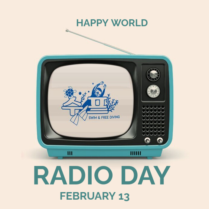 White Vintage World Radio Day Instagram Post Template | PosterMyWall