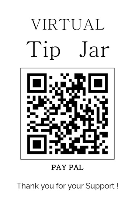 White Virtual Tip Jar Half Page Wide Template | PosterMyWall