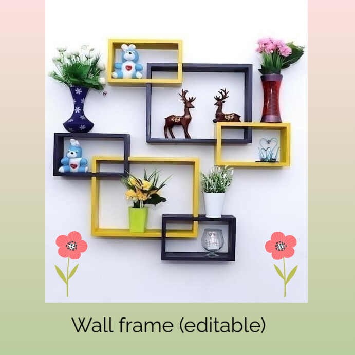 White Wall Frame Instagram Post Templat | PosterMyWall