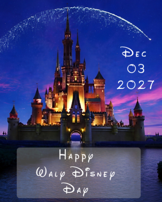 White Walt Disney Day 2026 Template Instagram Portrait | PosterMyWall