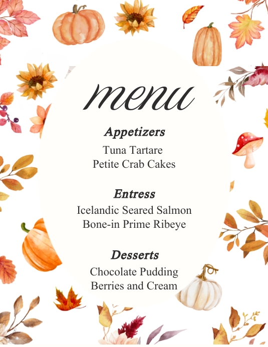 Copy of White Watercolor Restaurant Menu Flyer | PosterMyWall