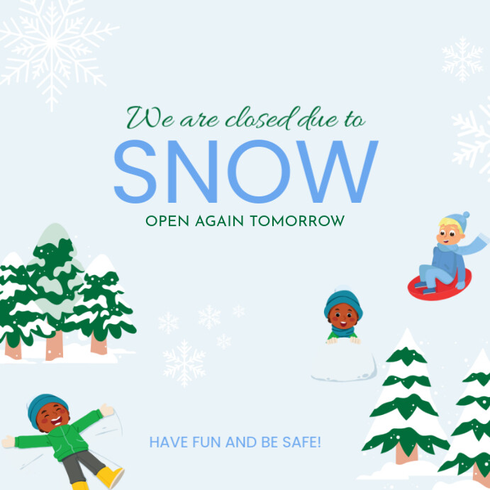 White We Are Closed Instagram Post Template | PosterMyWall