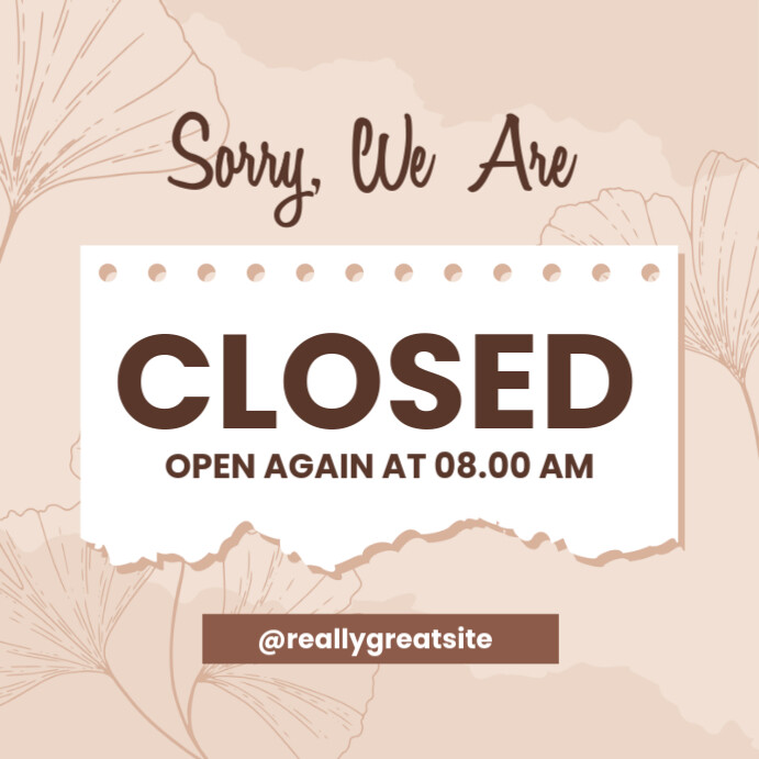 Plantilla de White We Are Closed Instagram Post | PosterMyWall