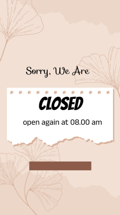 Copy of White We Are Closed Instagram Story | PosterMyWall