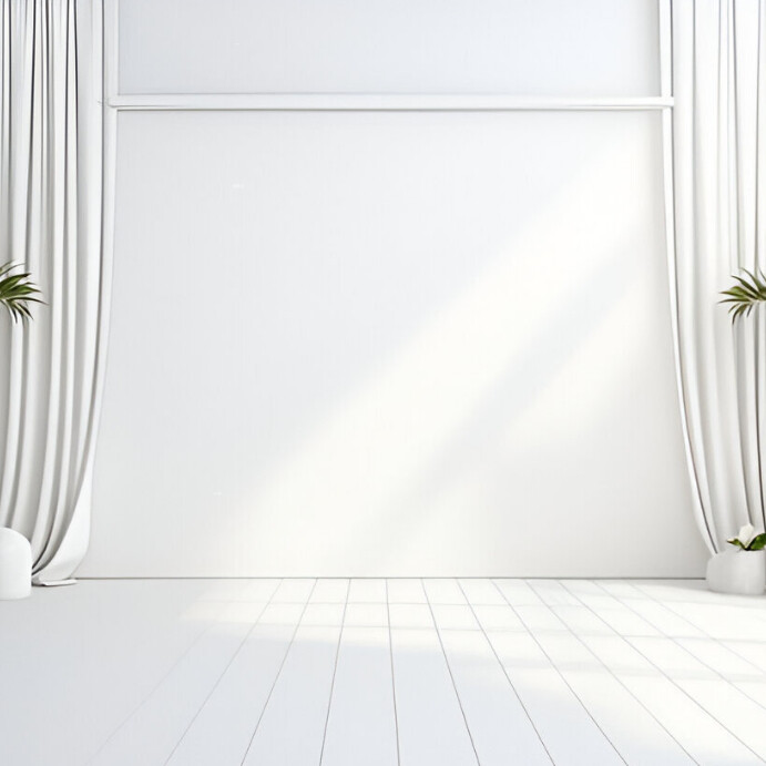 Copy of White Wedding Backdrop Design Square (1:1) | PosterMyWall