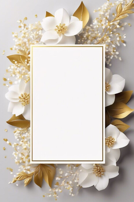 White Wedding invitation card background template design | PosterMyWall