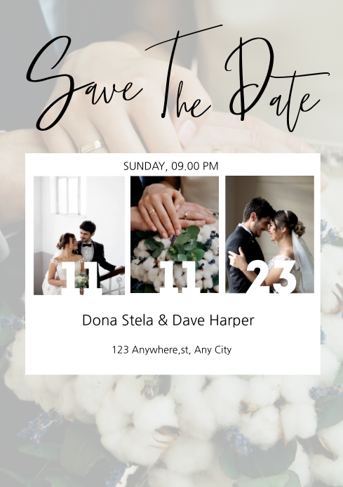 WHITE WEDDING TEMPLATE | PosterMyWall