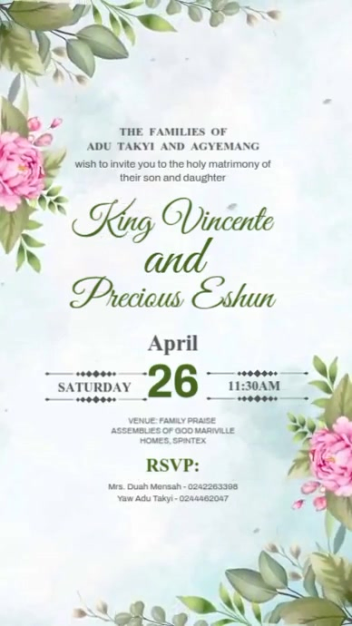 White Weeding Card Template | PosterMyWall