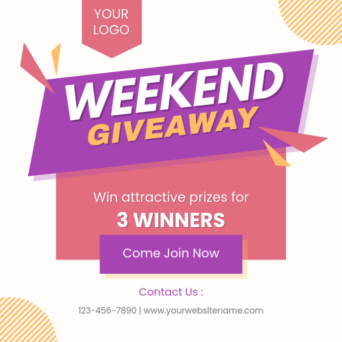 Plantilla de White Weekend Giveaway Instagram Post | PosterMyWall