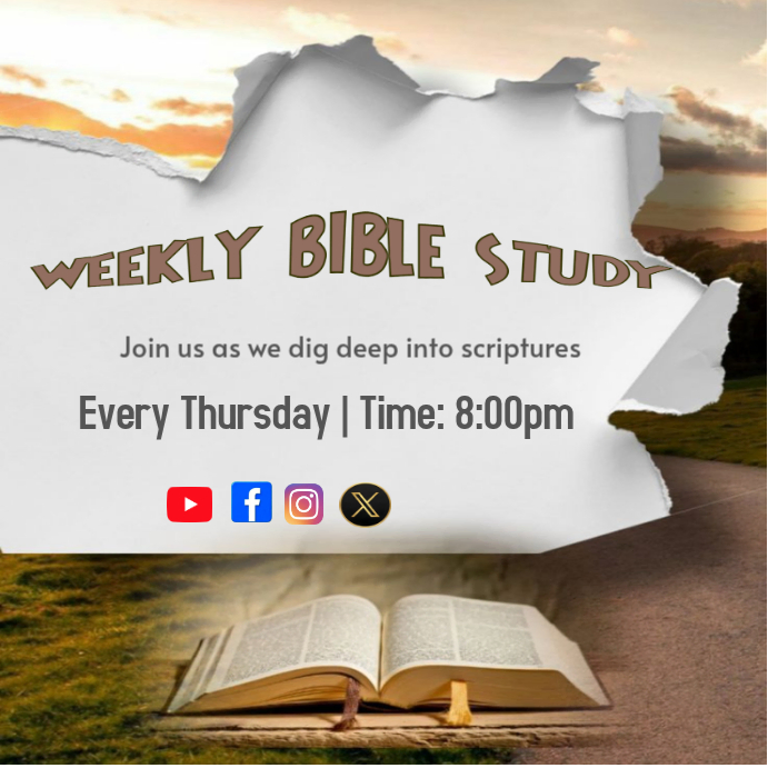 White Weekly Bible Study Instagram Post Template | PosterMyWall