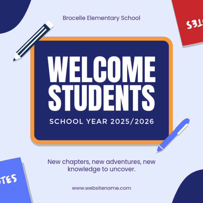 White Welcome Students Instagram Post Template | PosterMyWall