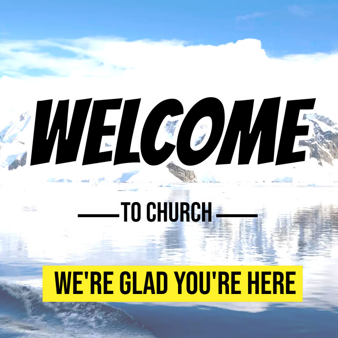 White Welcome To Church Instagram Post Template | PosterMyWall