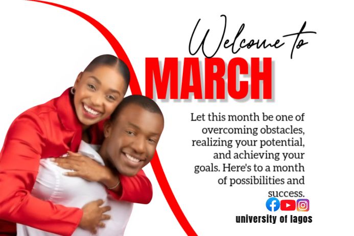 White Welcome to March Poster Template | PosterMyWall