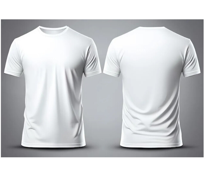 White White Mock-up Shirt Medium Rectangle Template | PosterMyWall