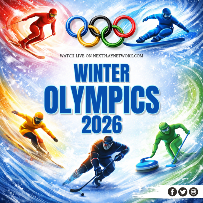 White Winter Olympics 2026 Instagram Post Template | PosterMyWall